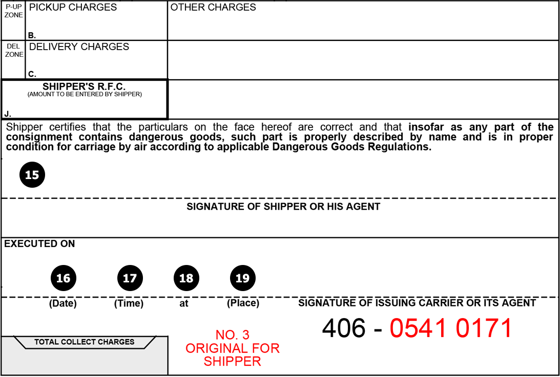 UPS Air Cargo Completing Air Waybill